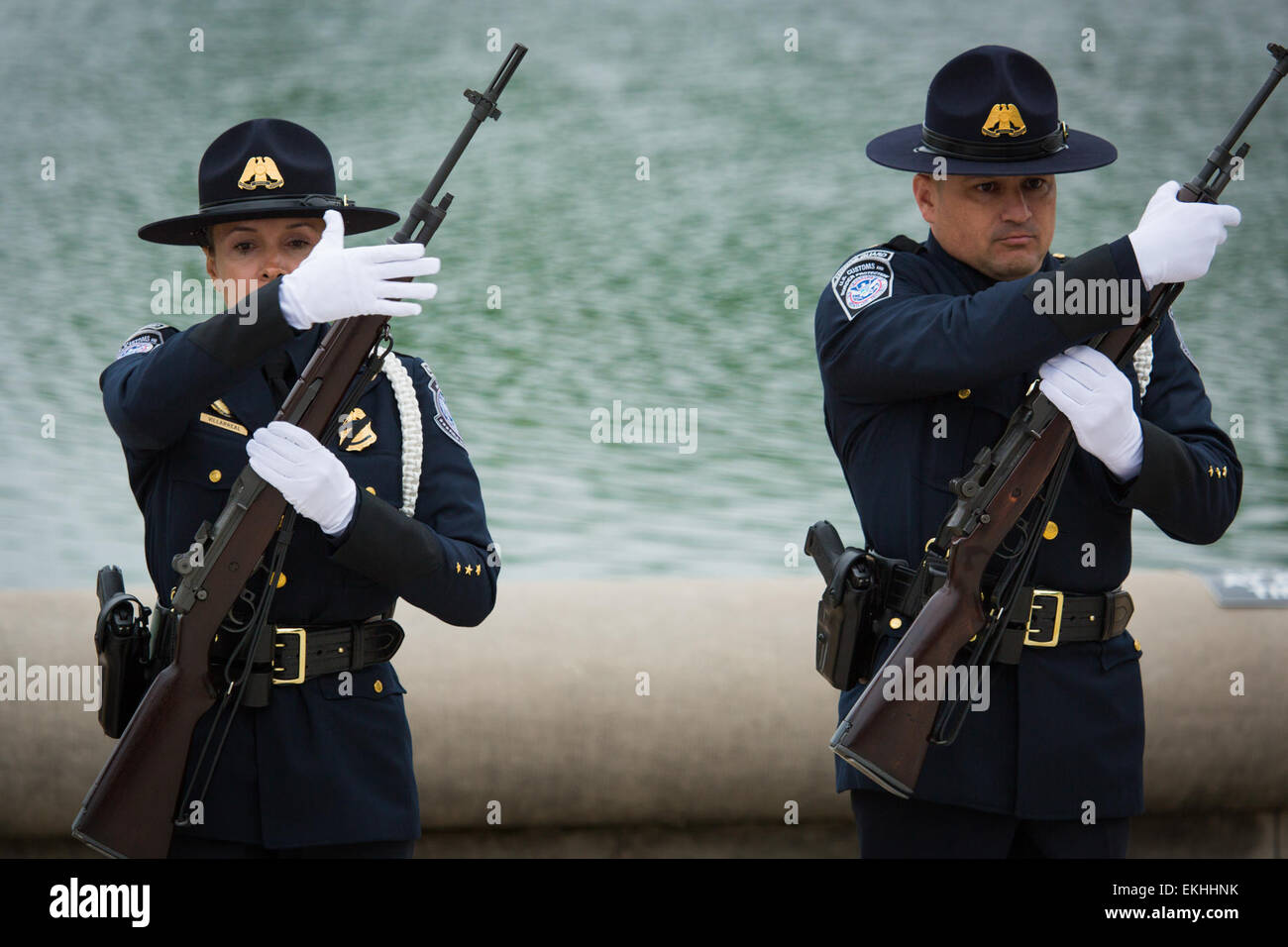 The CBP Office of Field Operations Honor Guard Team competed during ...