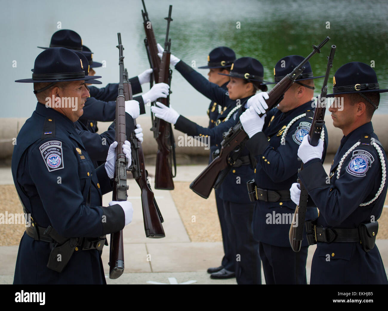 The CBP Office of Field Operations Honor Guard Team competed during ...