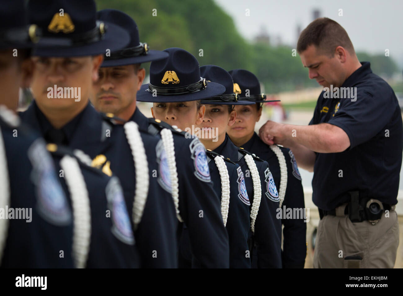 CBP’s Office of Field Operations Honor Guard Team competes during ...