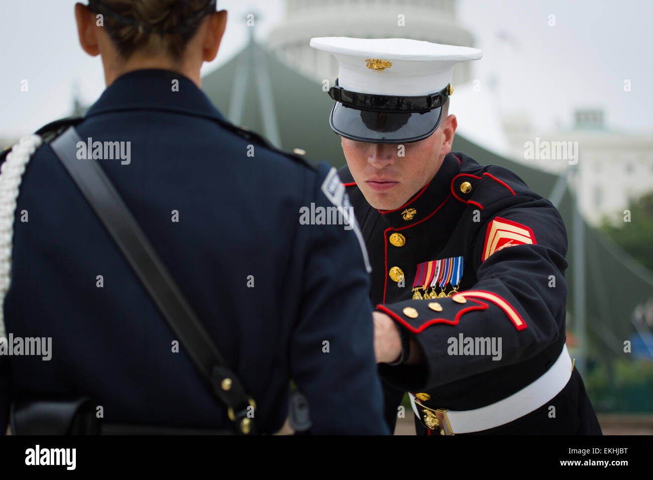 CBP's Office of Field Operations Honor Guard Team competes during ...