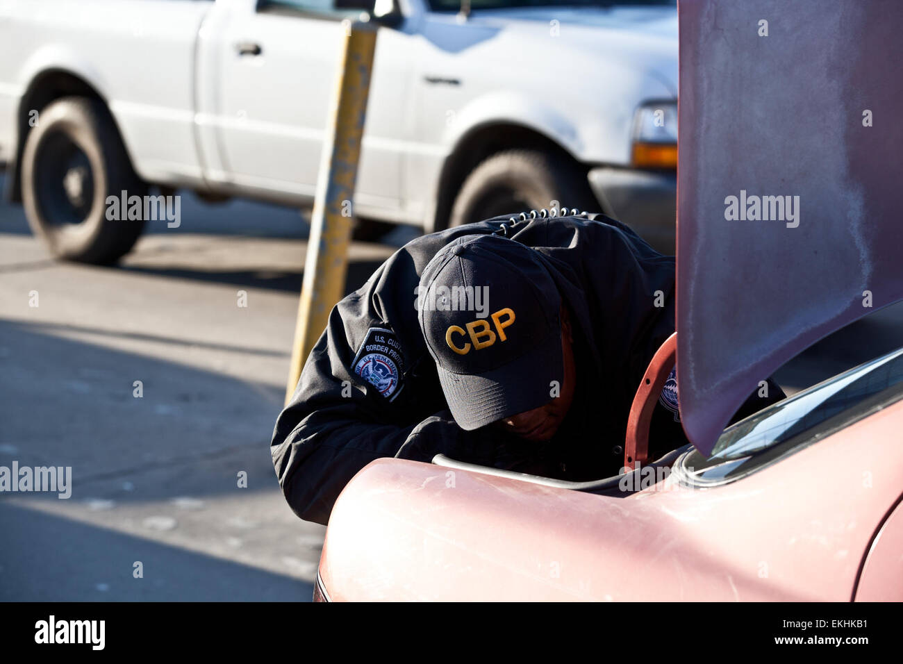 U.S. Customs and Border Protection officers at the San Ysidro port of ...