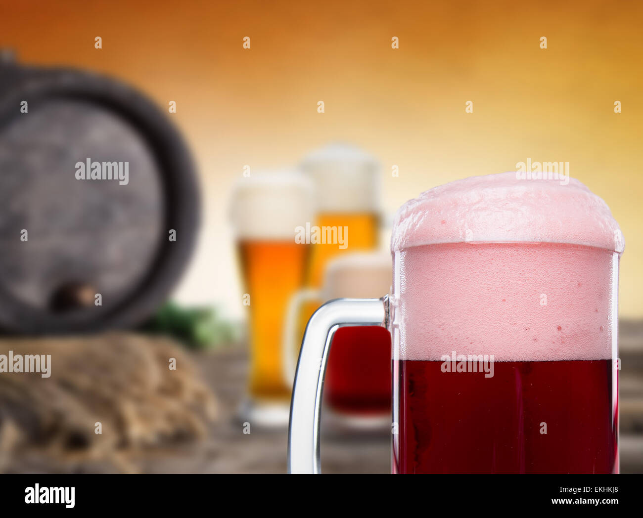 Still Life with a draft beer by the glass Stock Photo - Alamy
