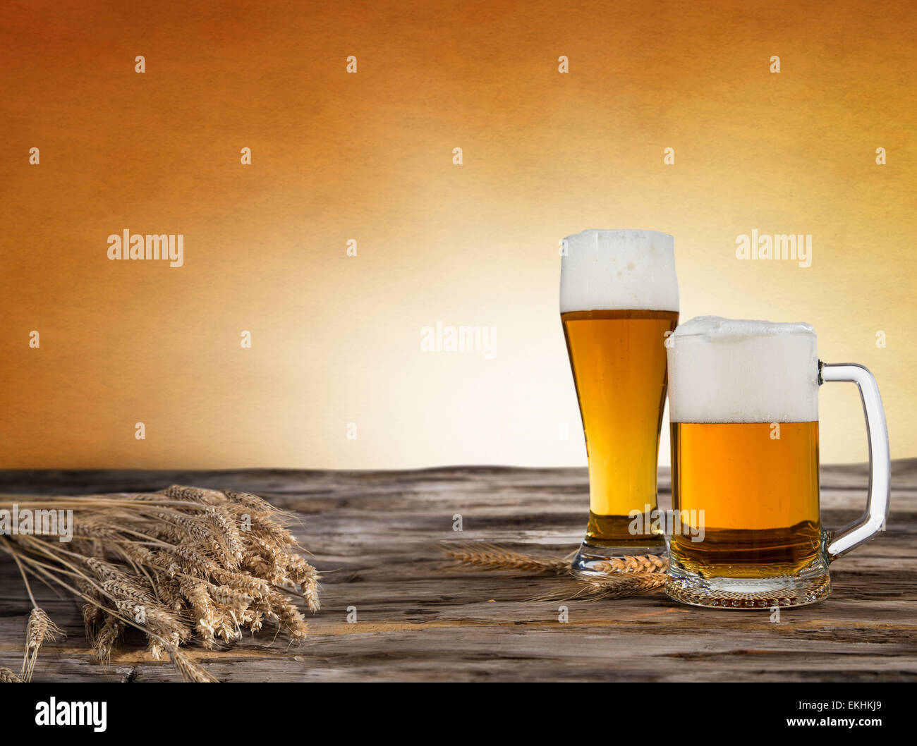 Still Life with a draft beer by the glass Stock Photo - Alamy