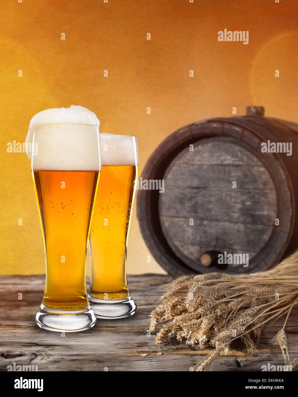 Still Life with a draft beer by the glass Stock Photo - Alamy