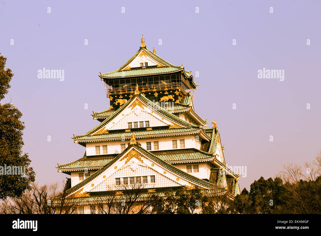 This is an image of Osaka Castle located in Osaka, Japan Stock Photo ...