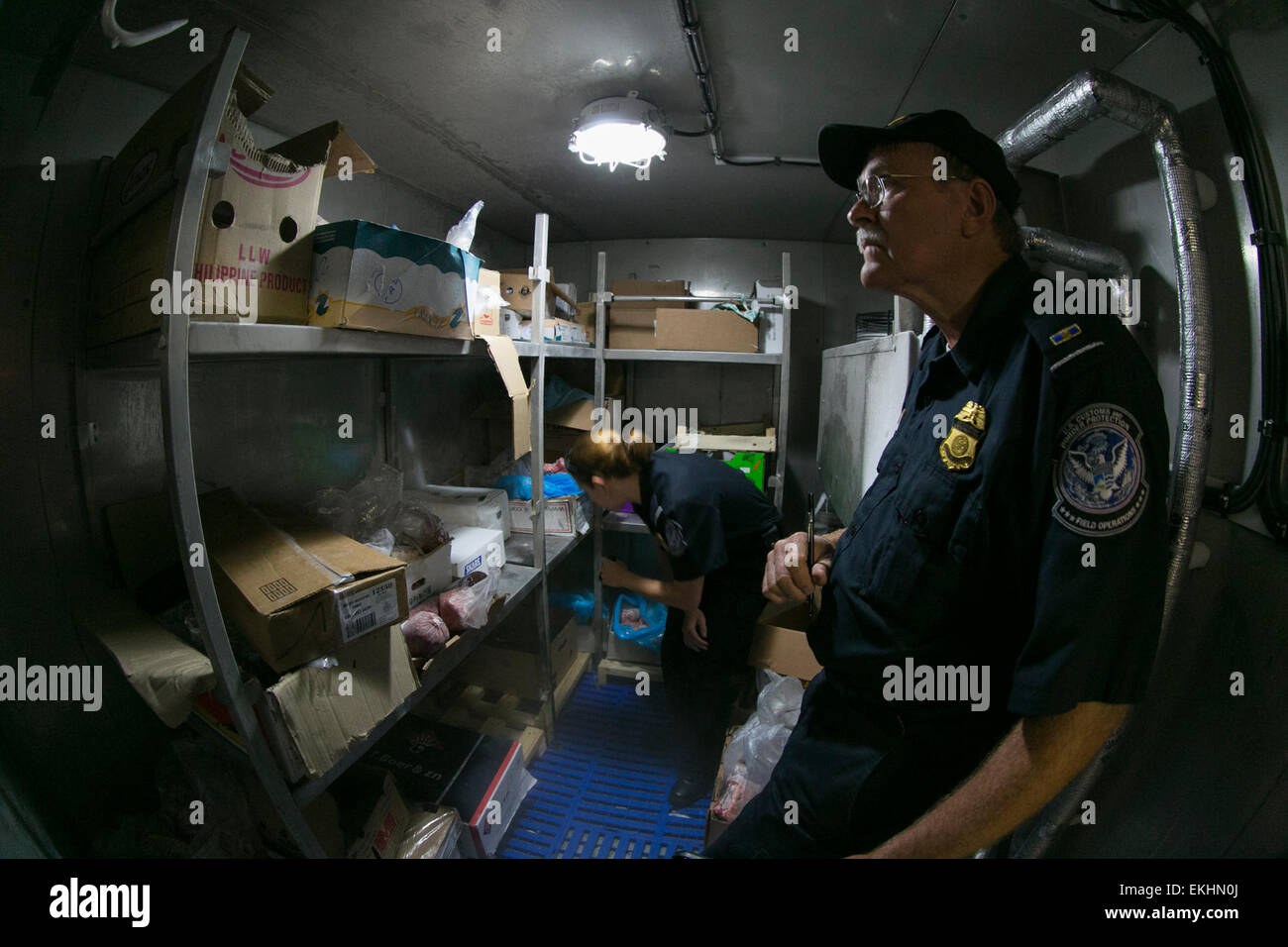 CBP agriculture specialists inspect food storage areas aboard ships to ...