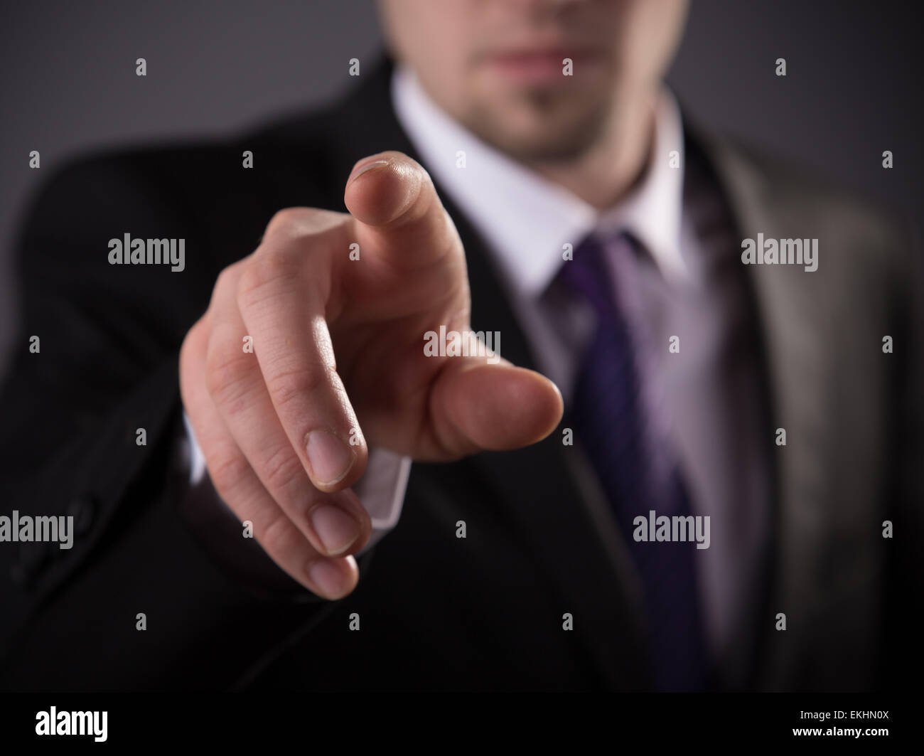 Business man with empty hand, close-up Stock Photo - Alamy