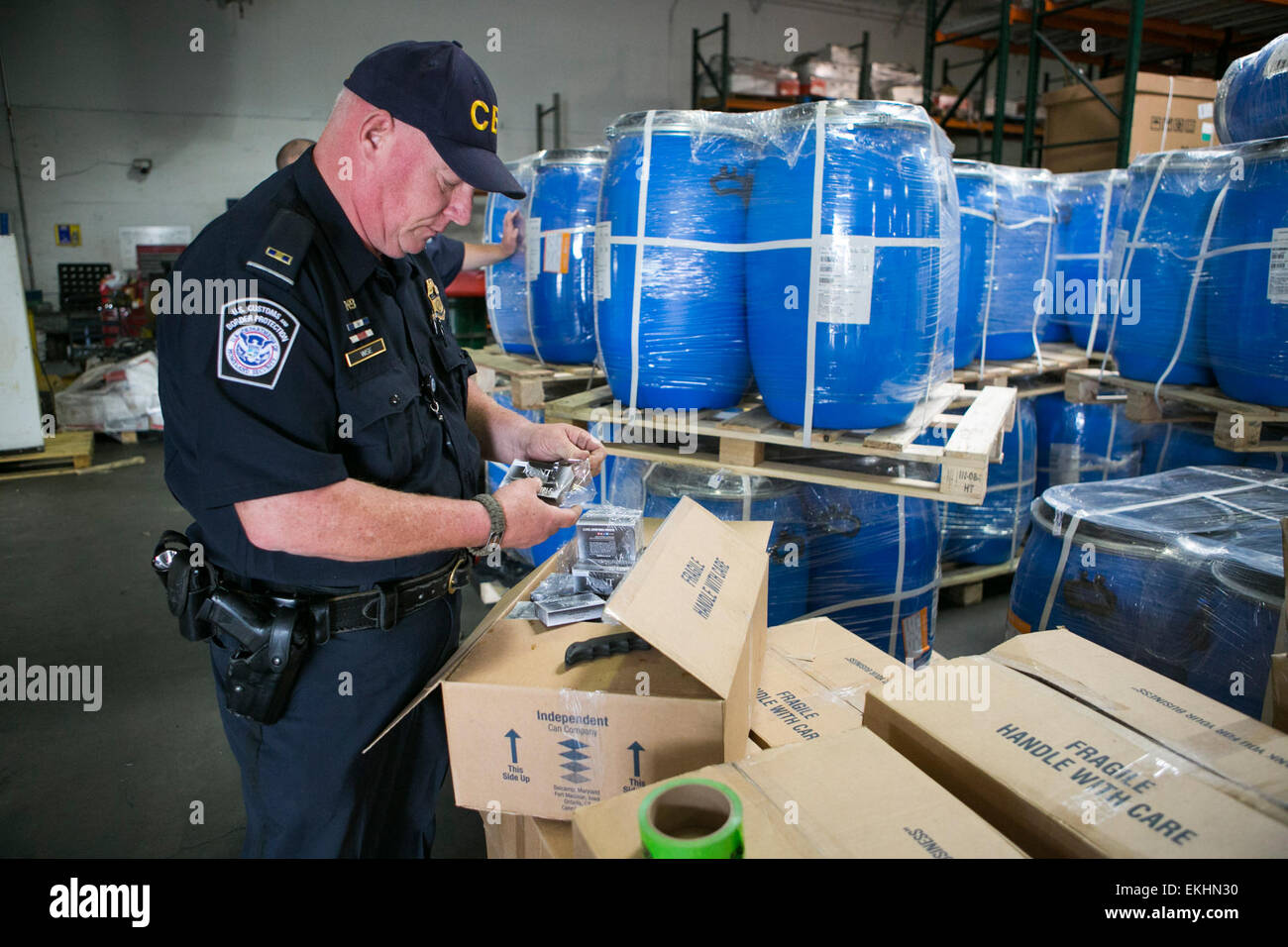 CBP Officers inspect cargo shipments arriving at the Port of ...