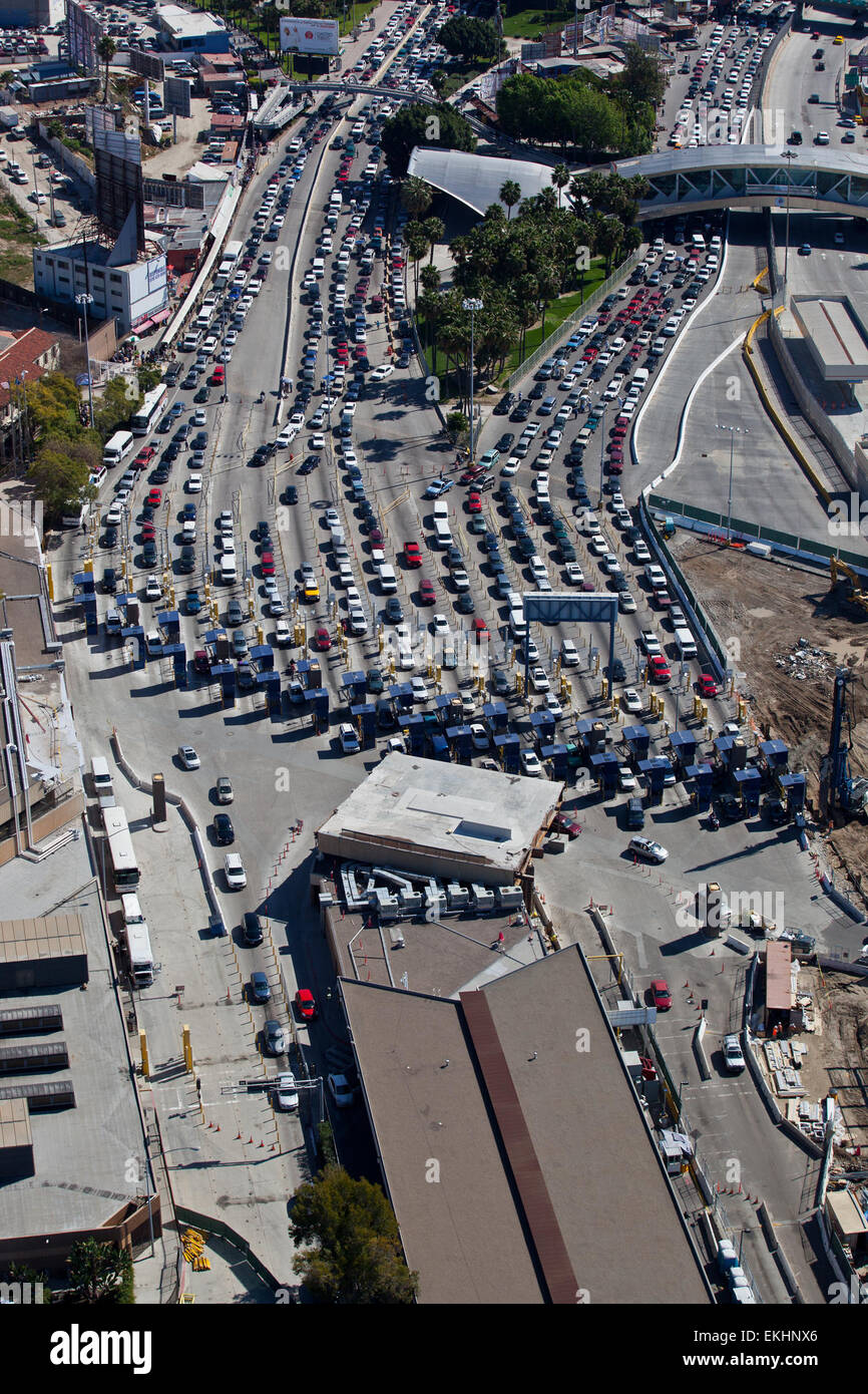 A view of the busy border traffic at the San Ysidro Primary Port of ...