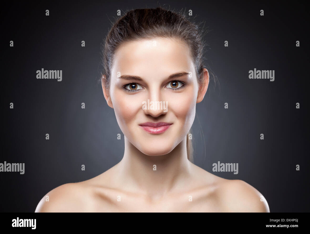 Young naturally beautiful woman with great skin complexion Stock Photo ...