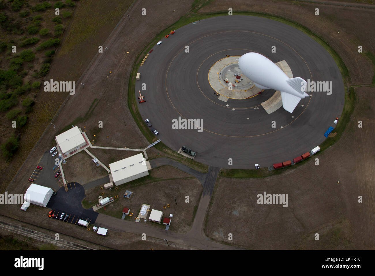 The Tethered Aerostat Radar System (TARS) site in Lajas, Puerto Rico is ...