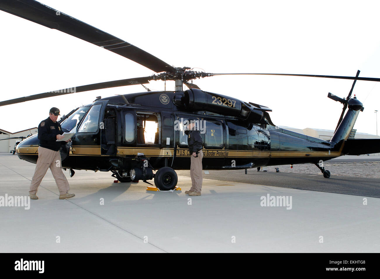 CBP pilots in Arizona conduct pre-flight checks on Blackhawk ...