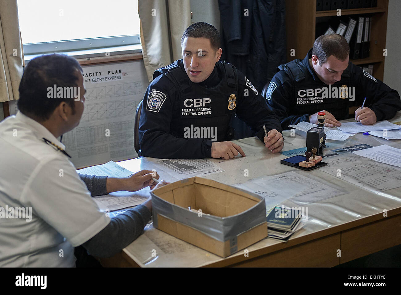 At the Port of New York/Newark, two CBP officers conducted immigration ...