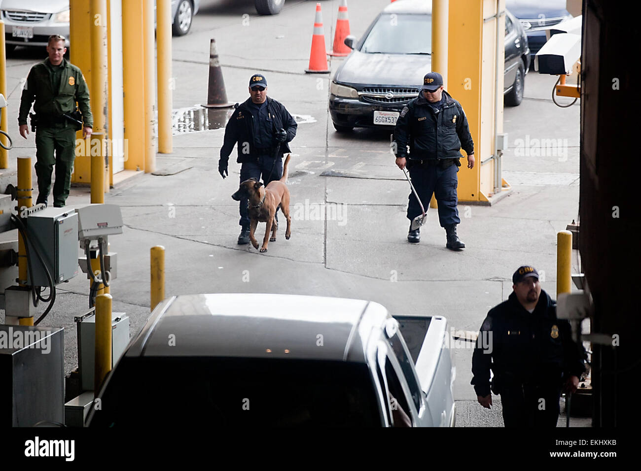 At the Calexico Port of Entry, CBP agents, officers, and canines ...