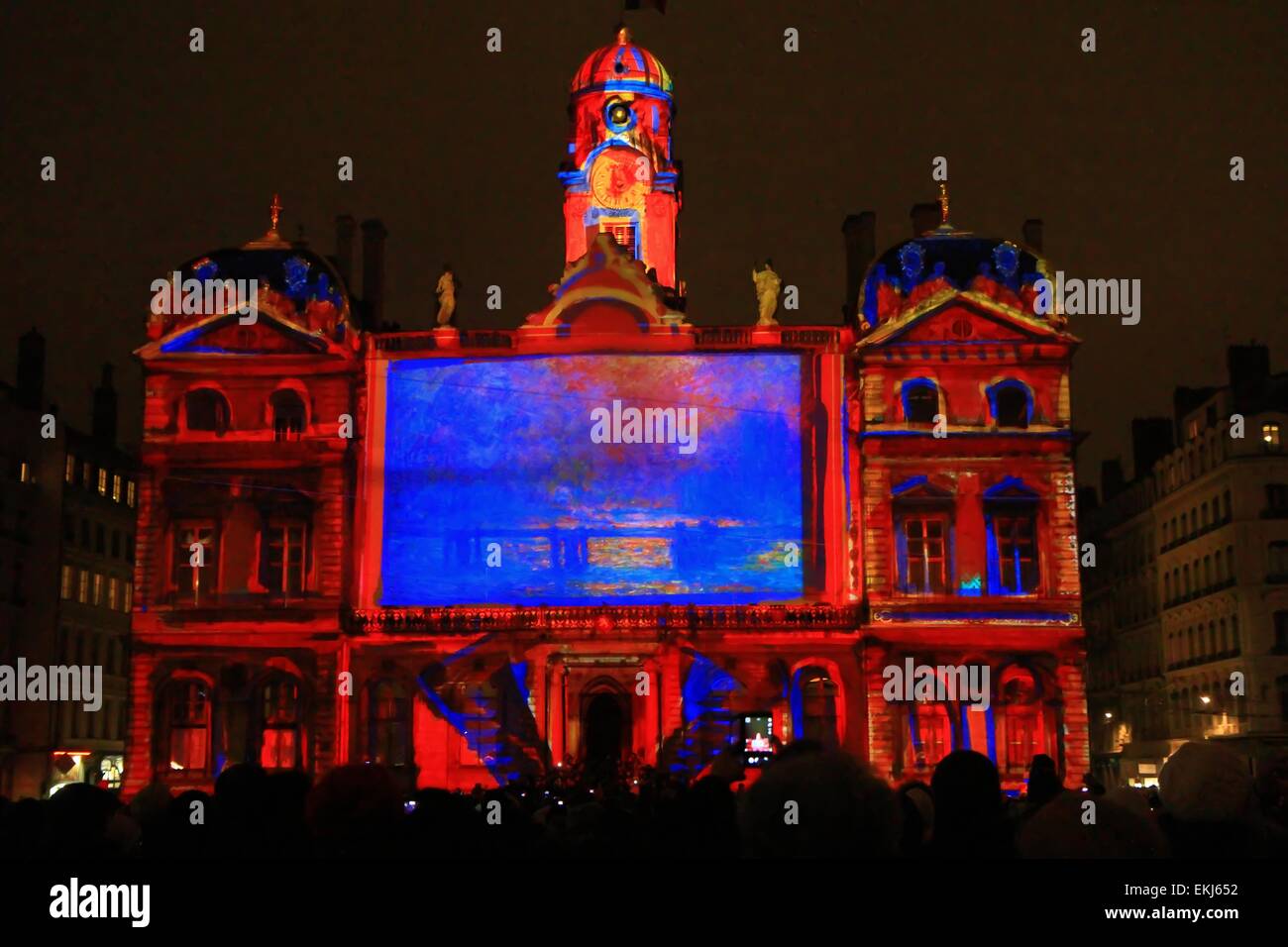 Festival of lights, Place des Terreaux, Lyon, France Stock Photo - Alamy