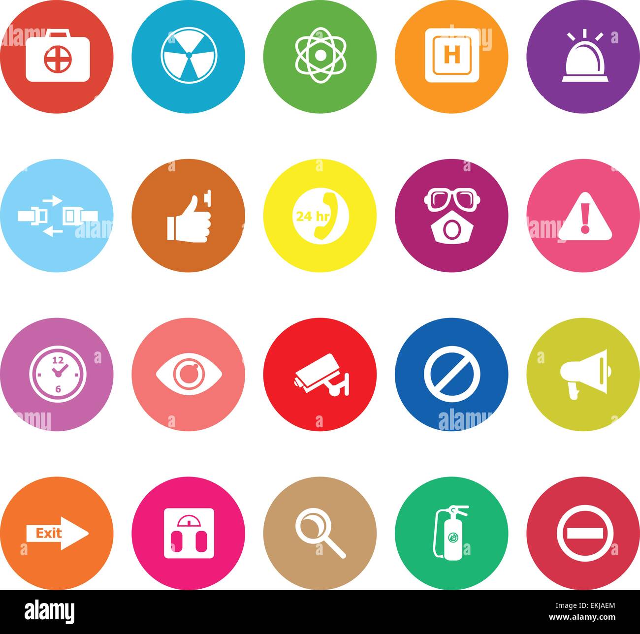 General health care flat icons on white background, stock vector Stock ...