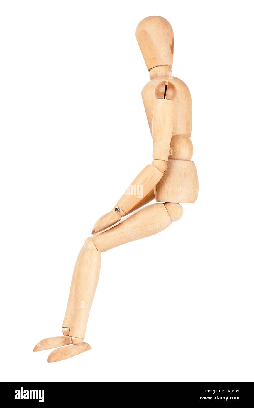 Wooden dummy isolated on a white background Stock Photo - Alamy