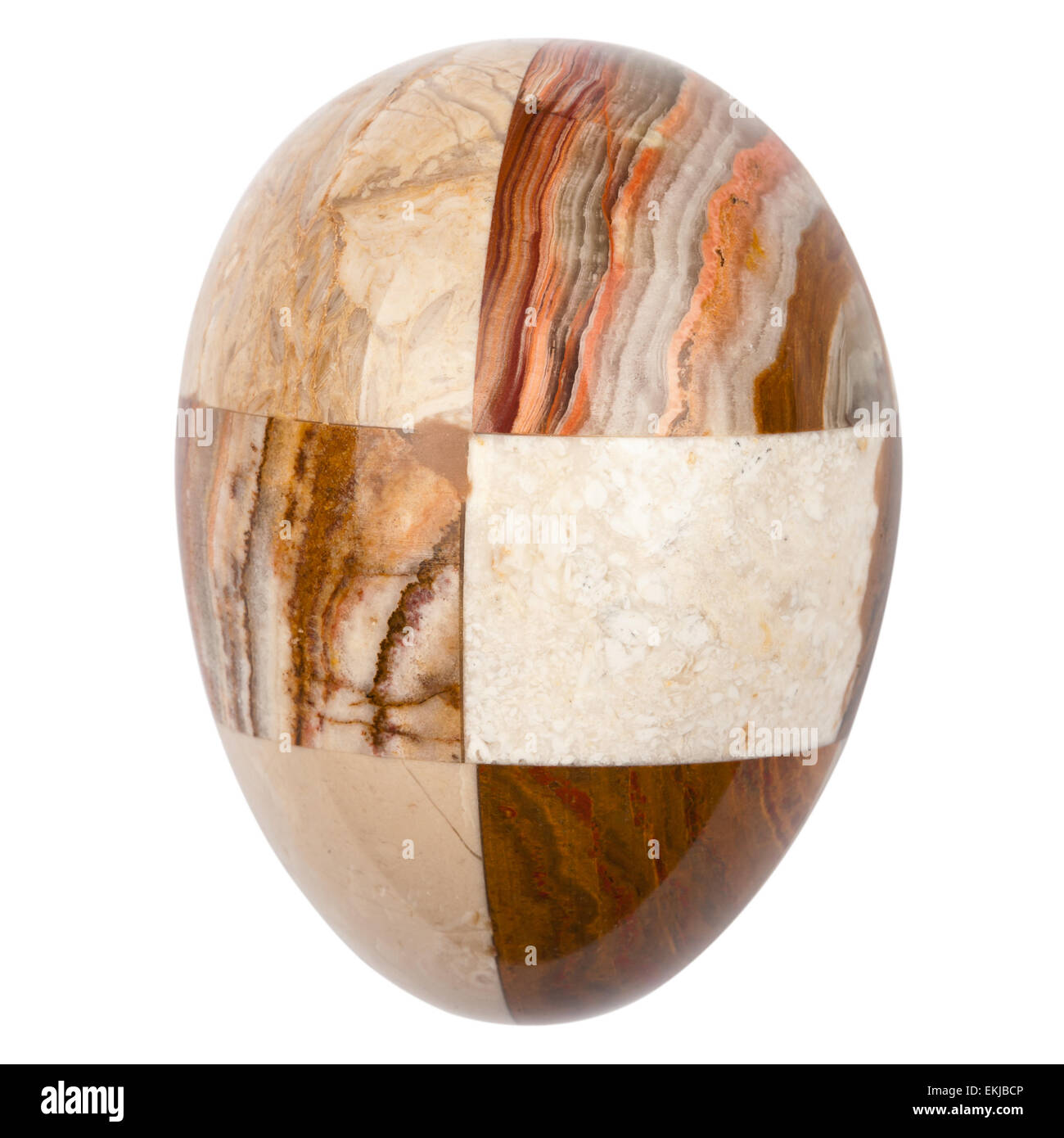 Stone egg isolated on white background Stock Photo - Alamy