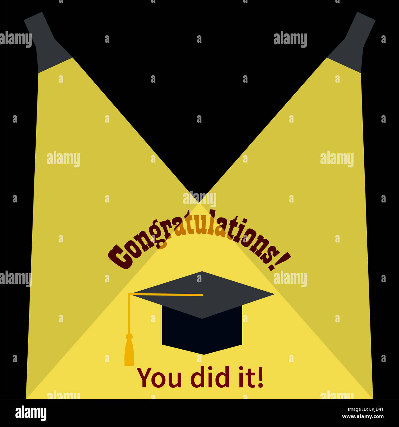 Greeting Card With Congratulations Graduate Completion of Studies Stock ...