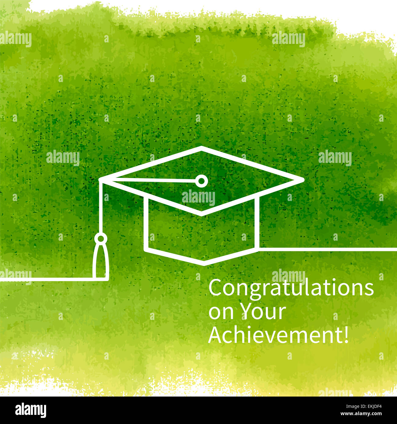 Greeting Card With Congratulations Graduate Completion of Studies Stock ...