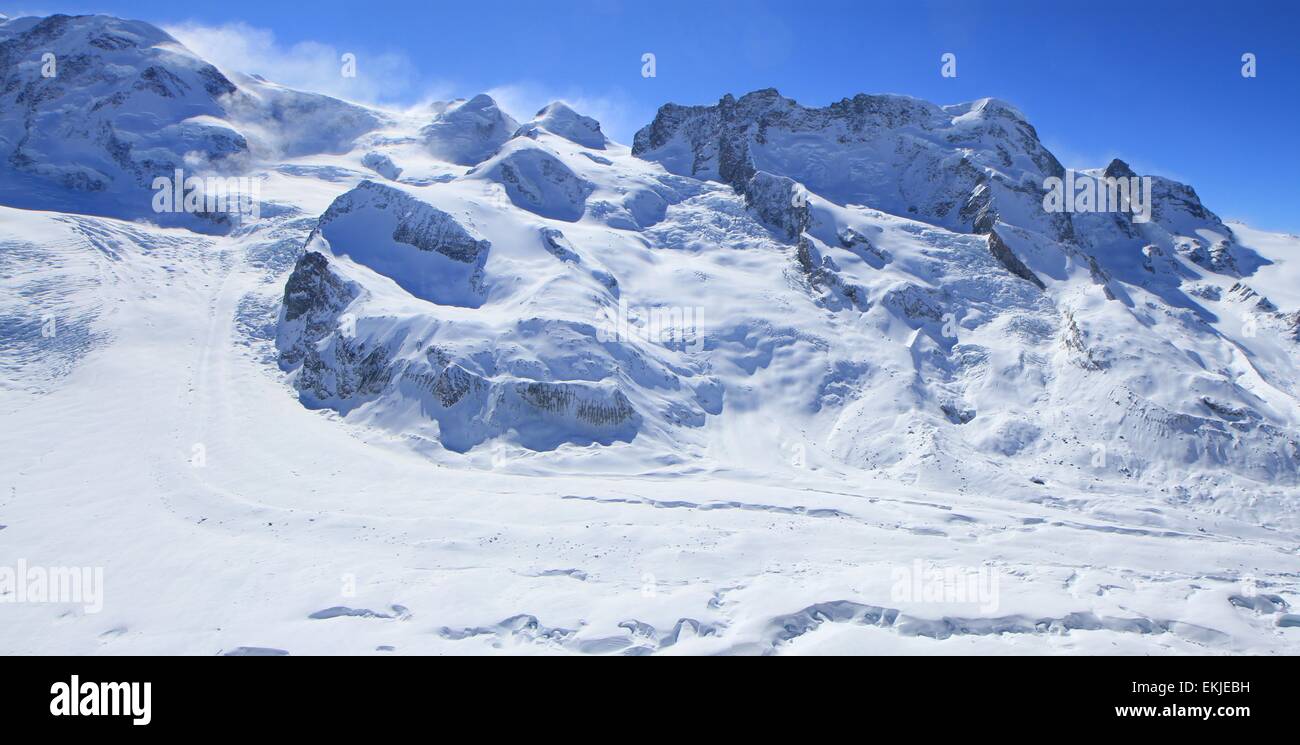 Panoramic view from Zermatt, Alps, Switzerland Stock Photo - Alamy