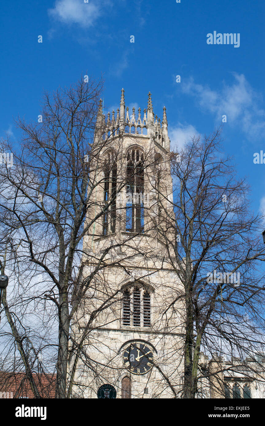 The bell tower of the 'All Saints, Pavement' church City of York ...
