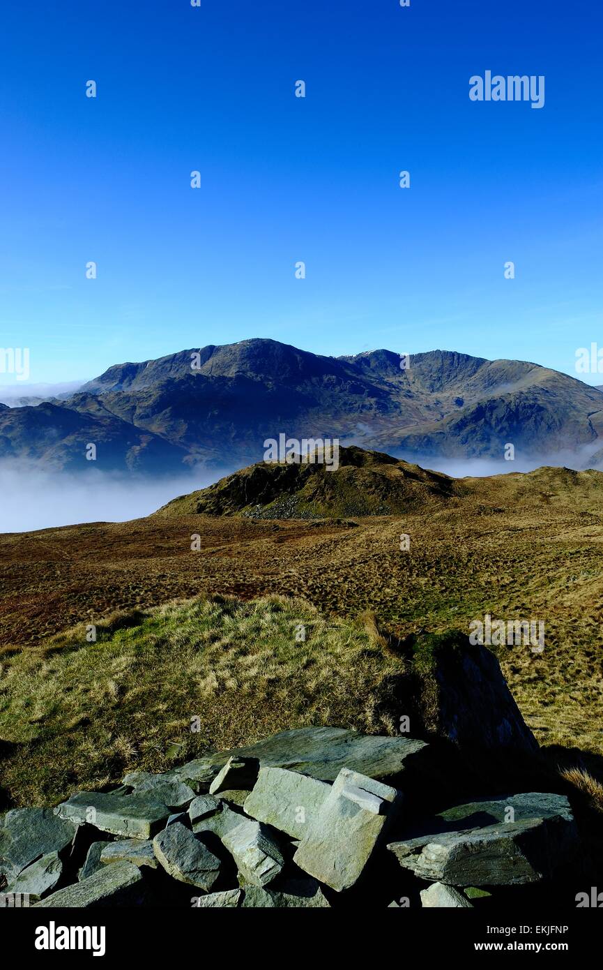 Coniston Fells from Lingmoor Fell Stock Photo - Alamy