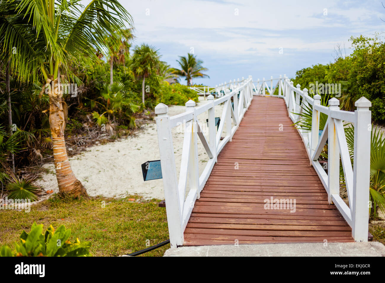 Beautiful Romantic Walkway to go to the Beach Stock Photo - Alamy