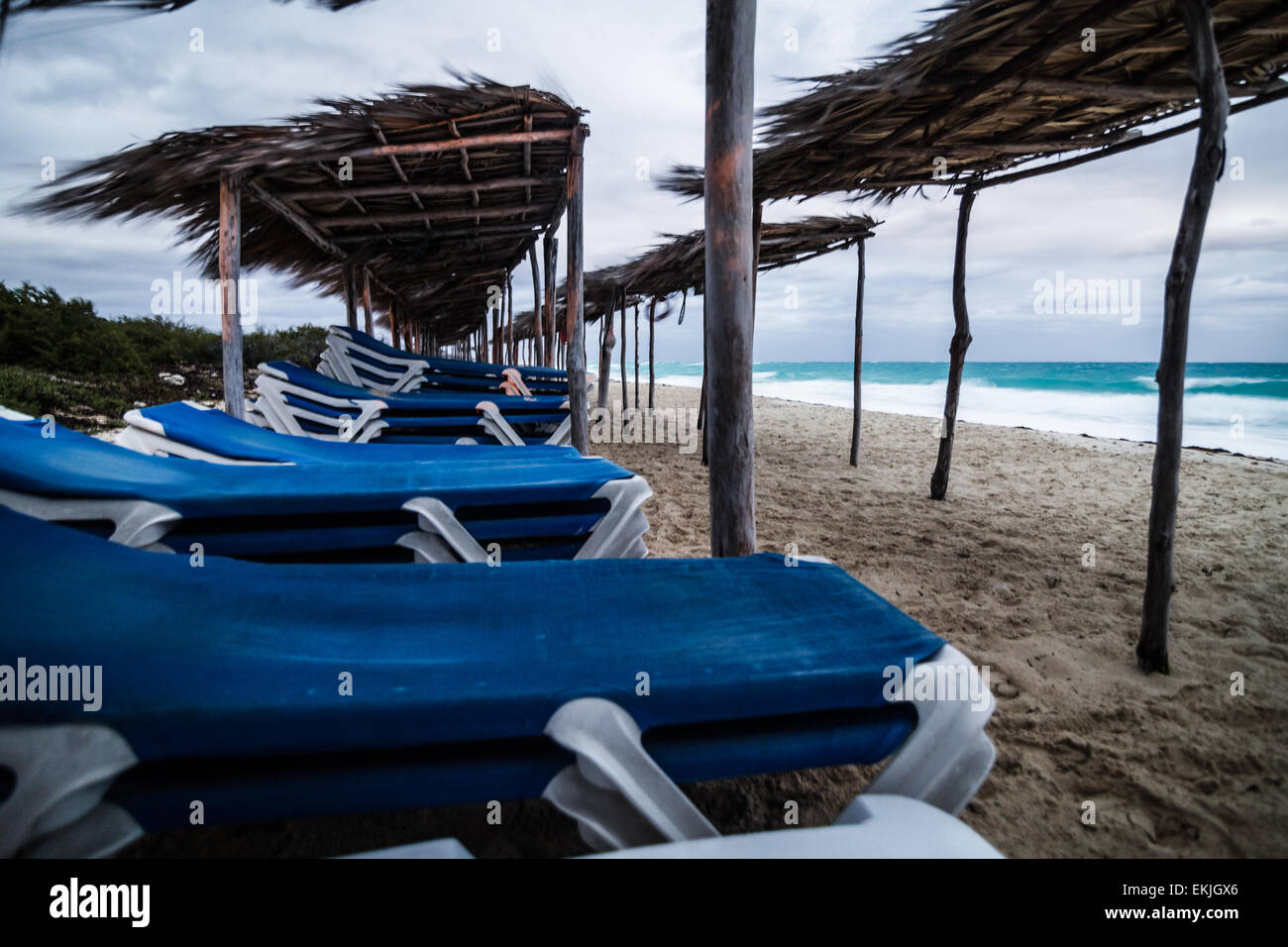 Bad Weather During Vacation at the beach of a Beautiful Resort Stock ...