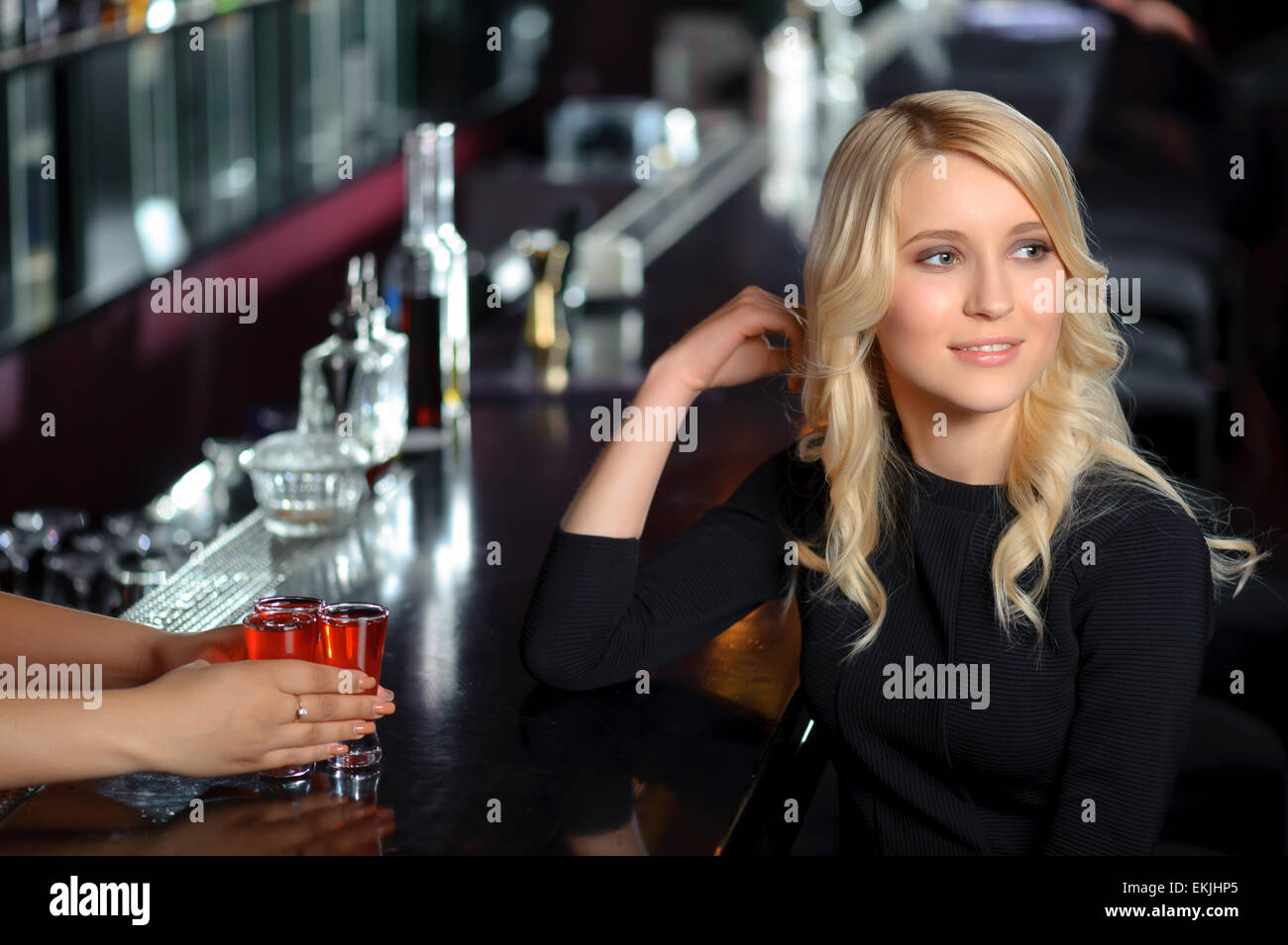 Woman flirt bar hi-res stock photography and images - Alamy