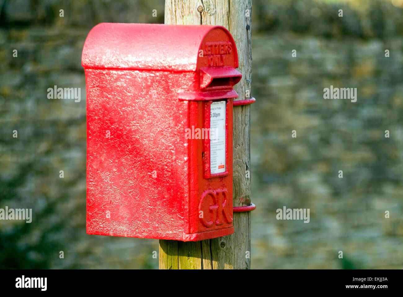Old red Letter Box with Letters only inscription on it England UK ...