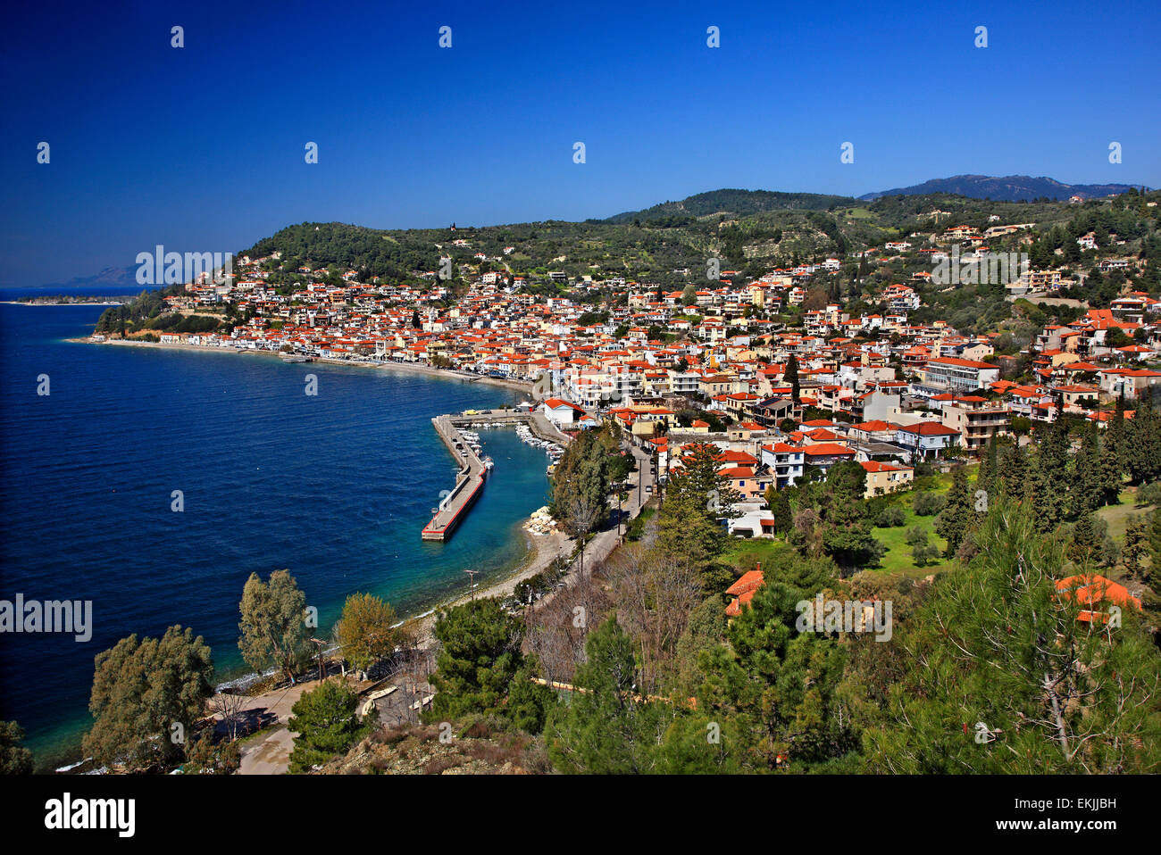Limni, one of the most beautiful towns of Evia (Euboea) island (Greece ...