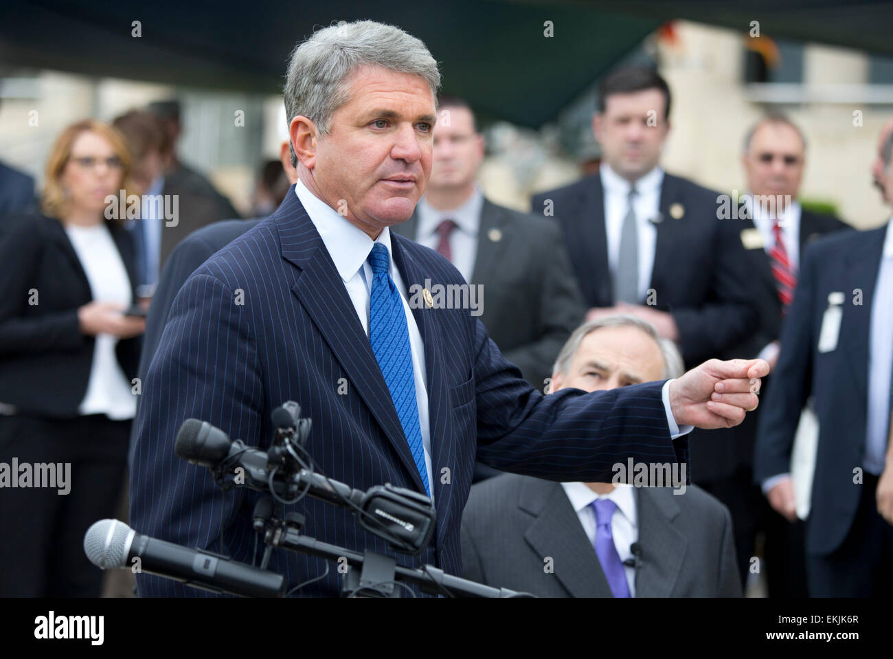 Texas Congressman Michael McCaul speaks during ceremony presenting ...