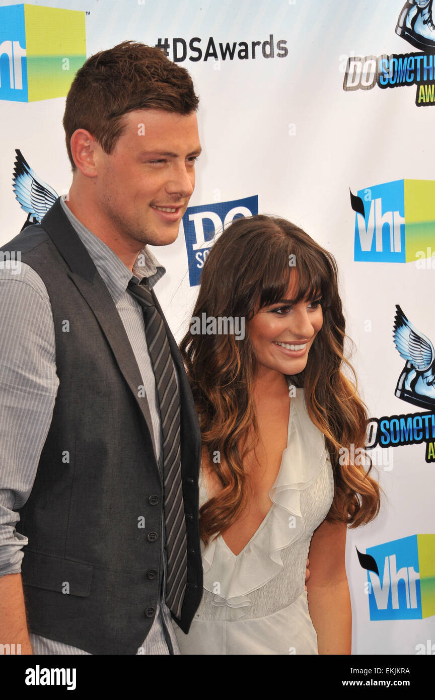 LOS ANGELES, CA - AUGUST 19, 2012: Lea Michele & Cory Monteith at the ...