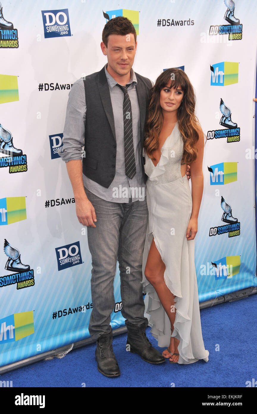 LOS ANGELES, CA - AUGUST 19, 2012: Lea Michele & Cory Monteith at the ...