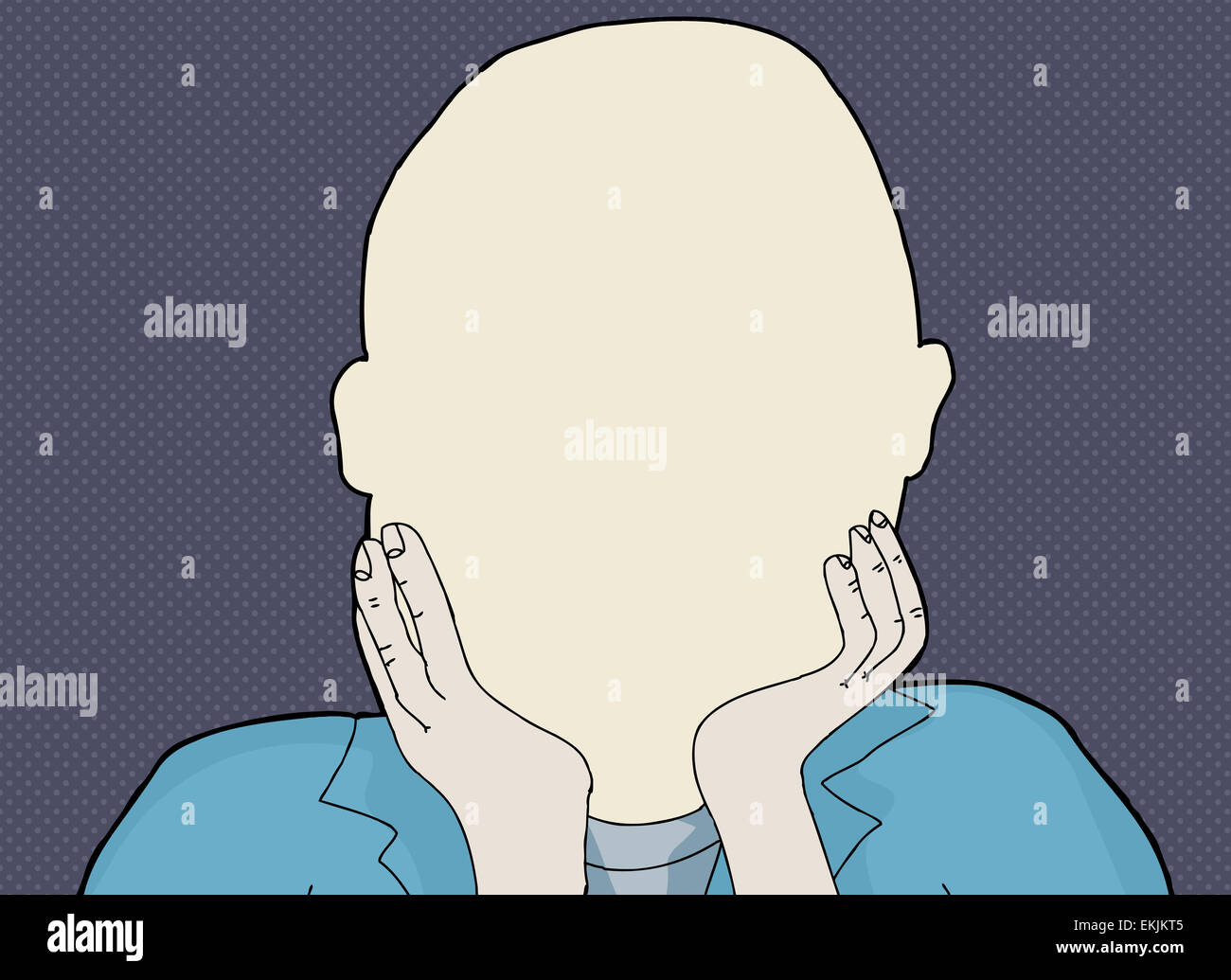 Blank human face cartoon illustration hi-res stock photography and ...