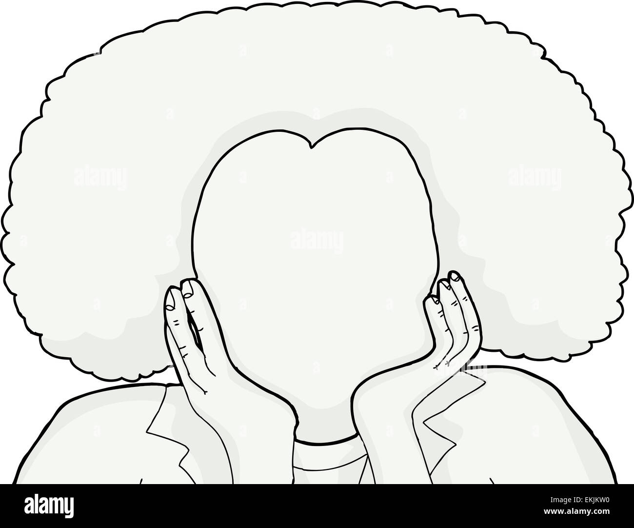 Isolated blank gray avatar illustration of female Stock Photo - Alamy