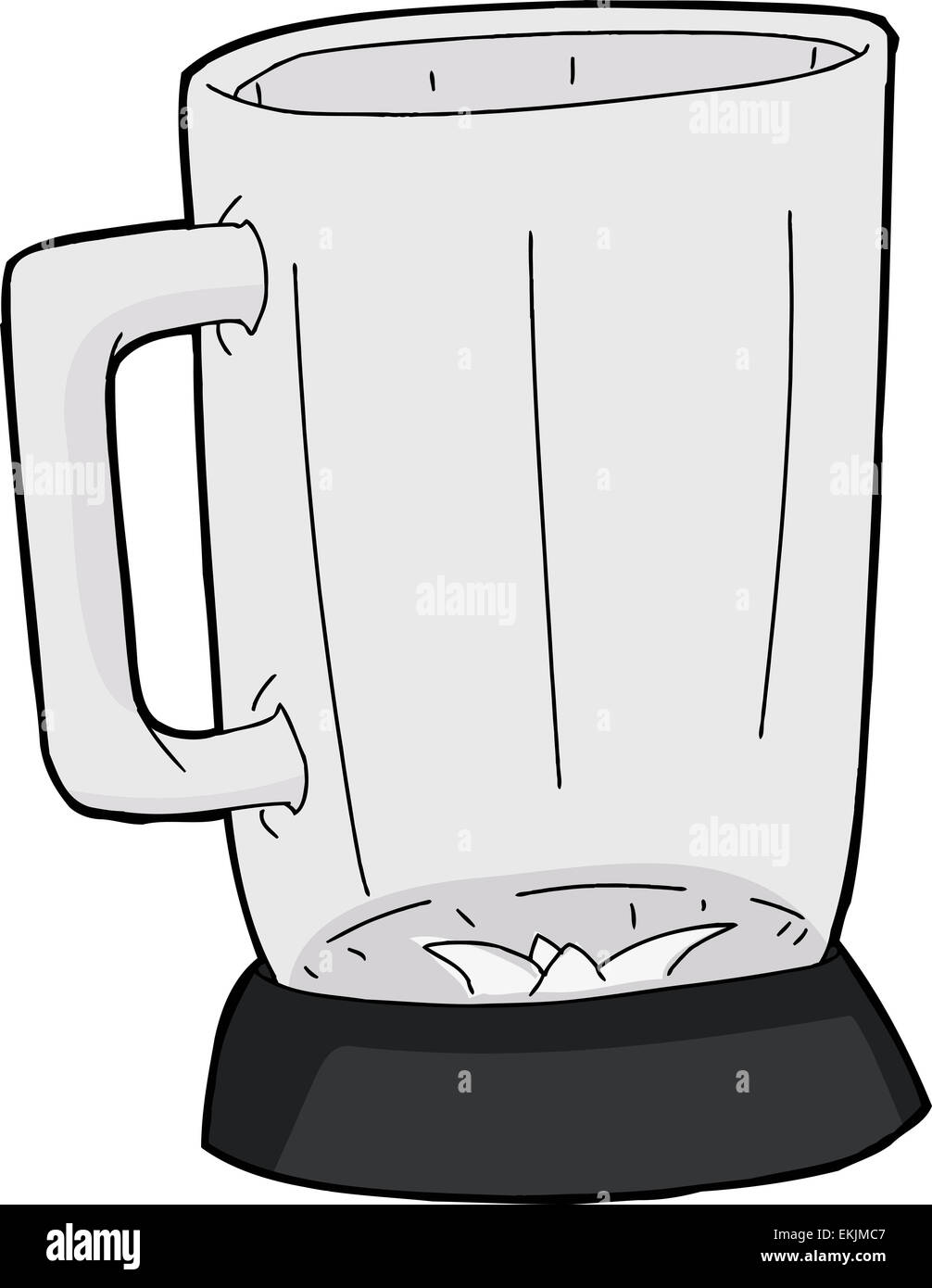 Hand drawn cartoon blender with glass jar Stock Photo - Alamy