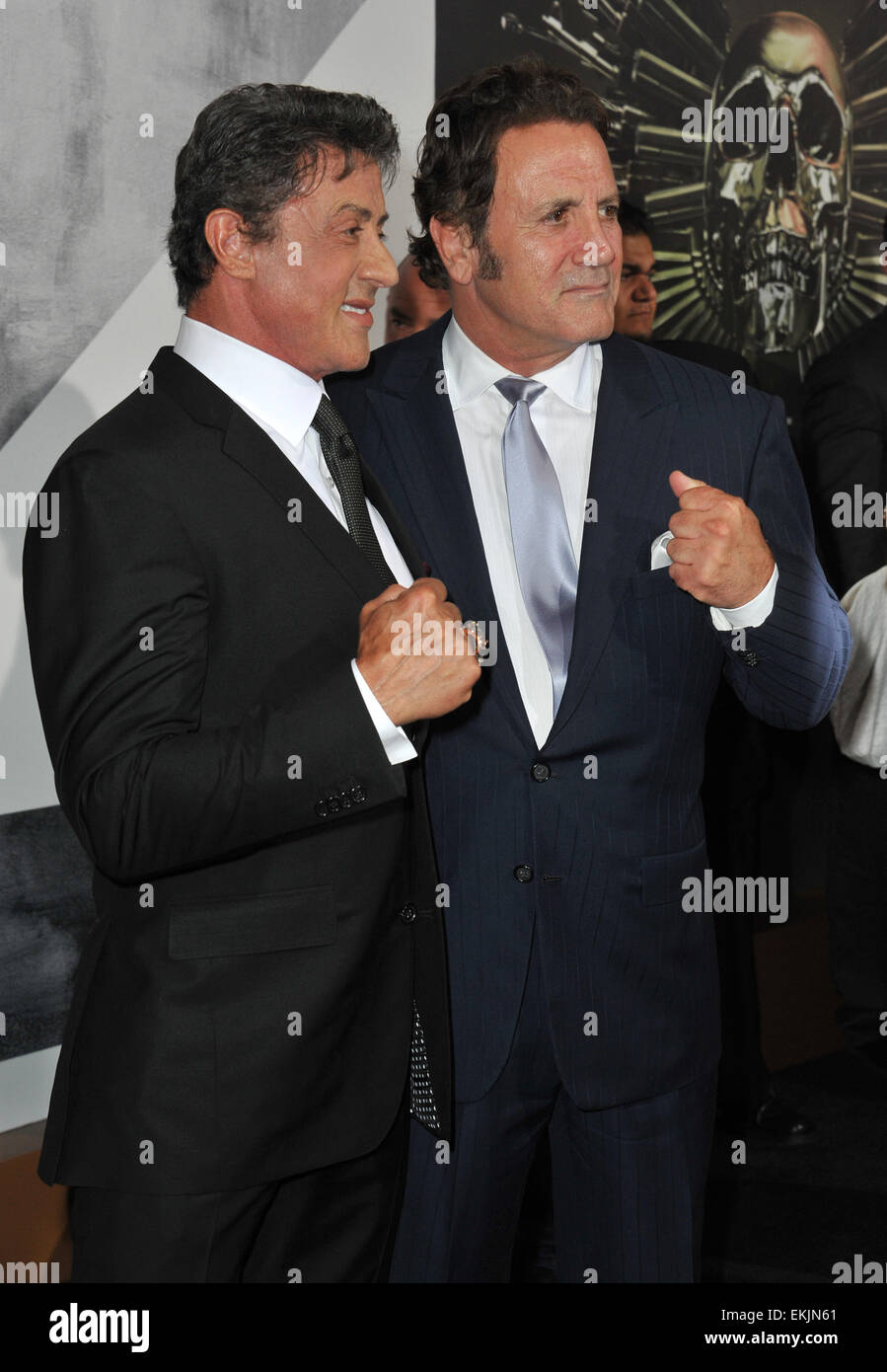 LOS ANGELES, CA - AUGUST 16, 2012: Sylvester Stallone & brother Frank ...