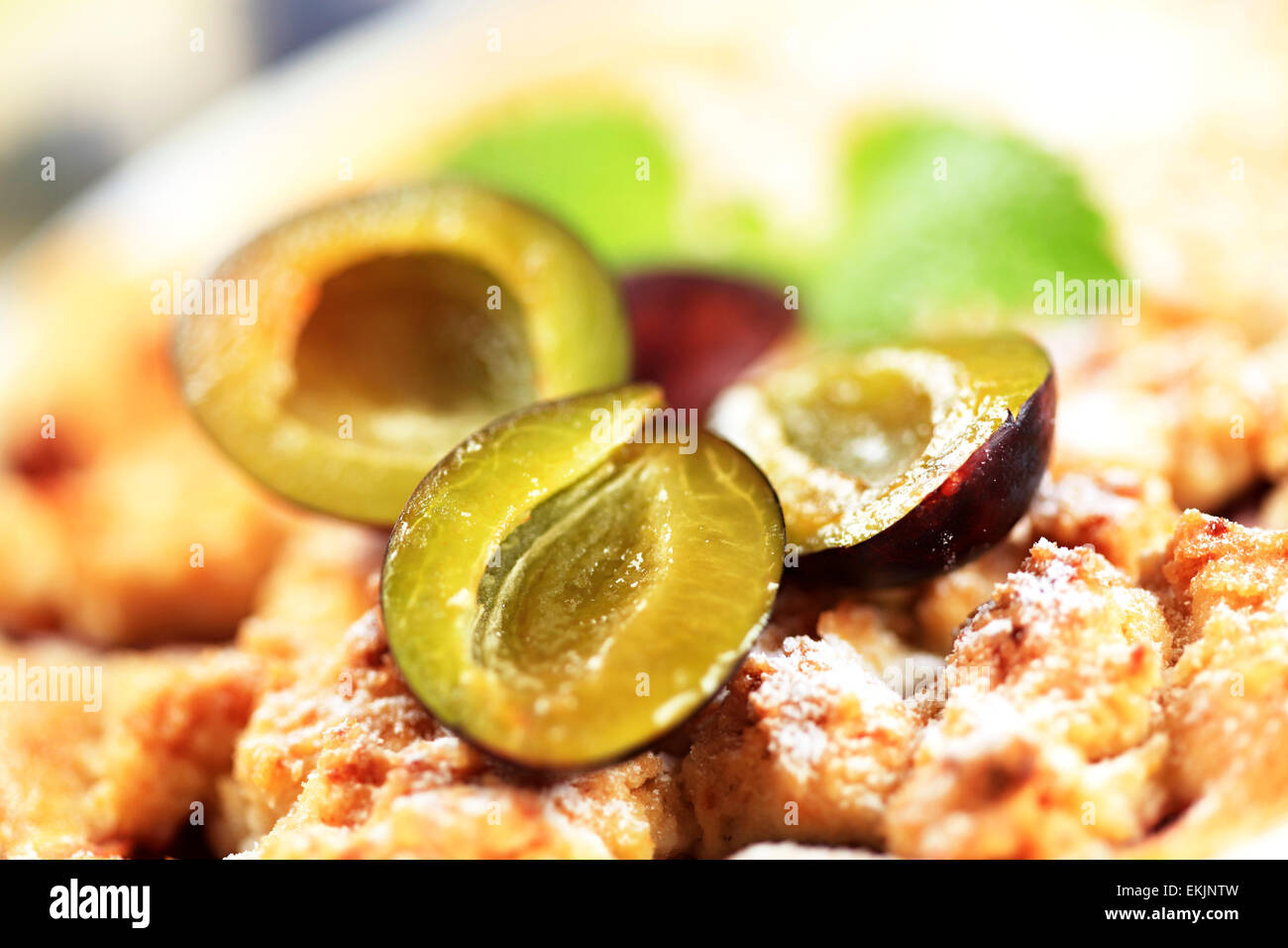 Homemade plum cake crumble hi-res stock photography and images - Alamy