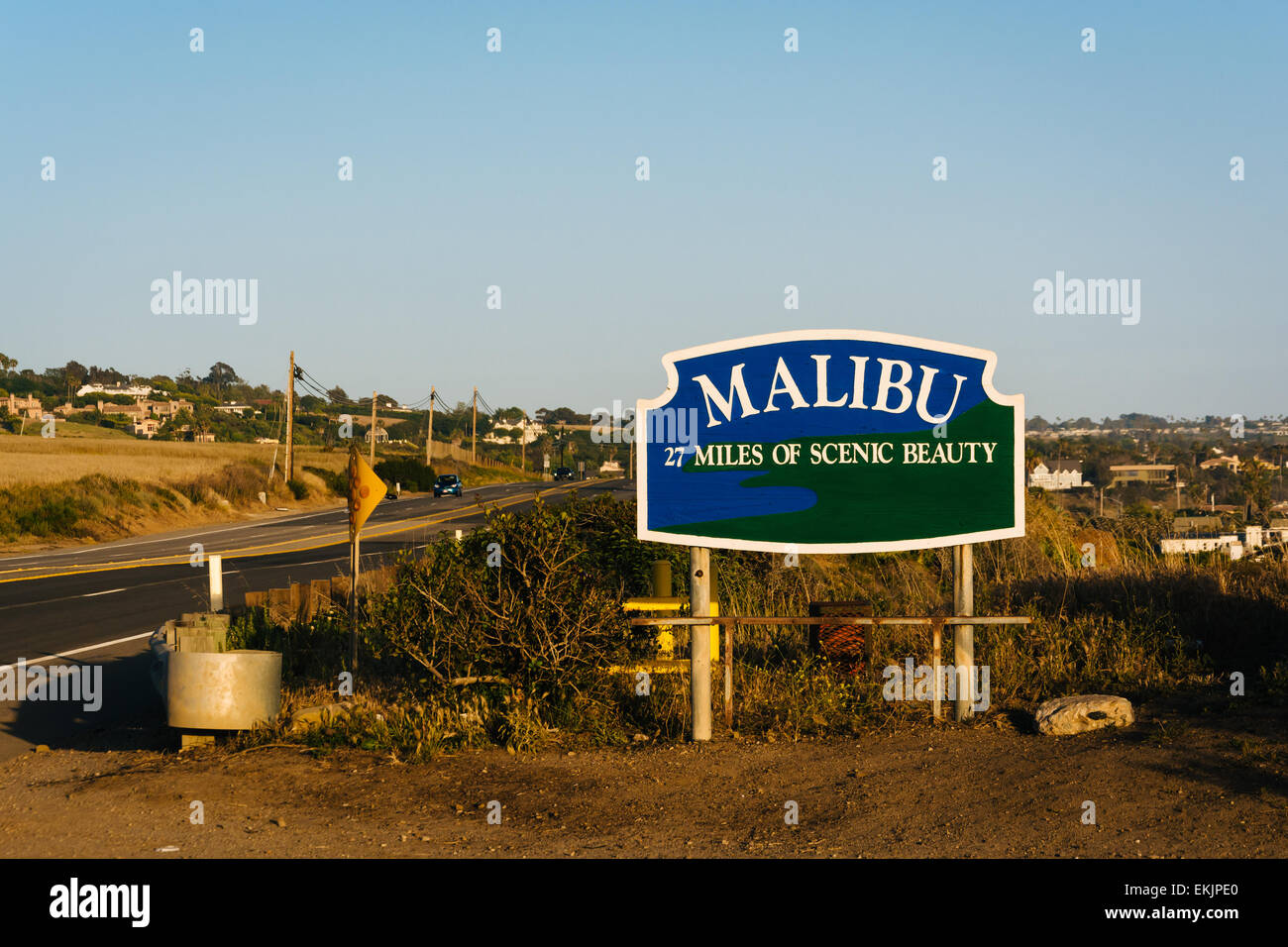 Malibu Sign, along Pacific Coast Highway, in Malibu, California Stock ...