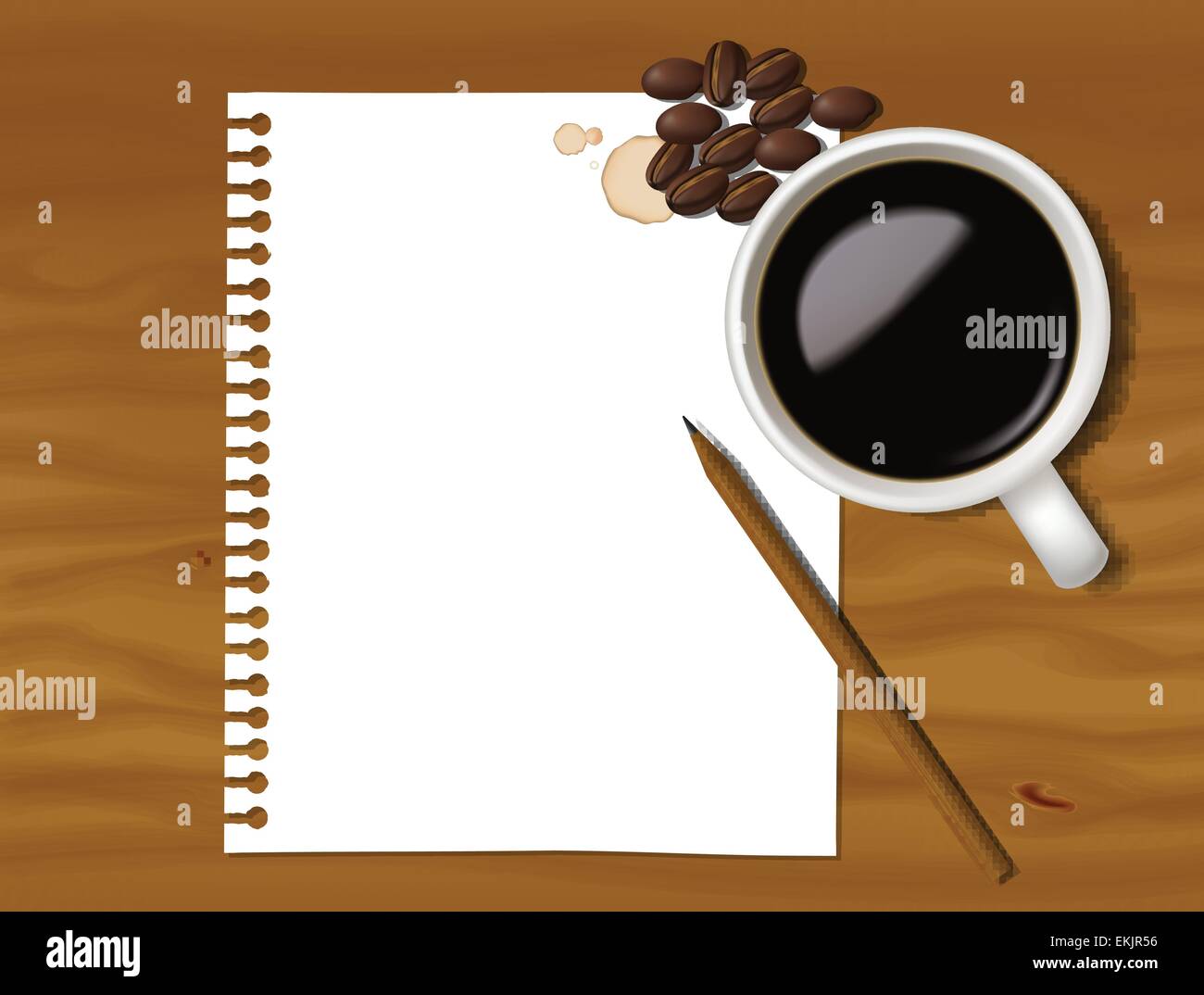 Wooden brown study table Stock Vector Images - Alamy