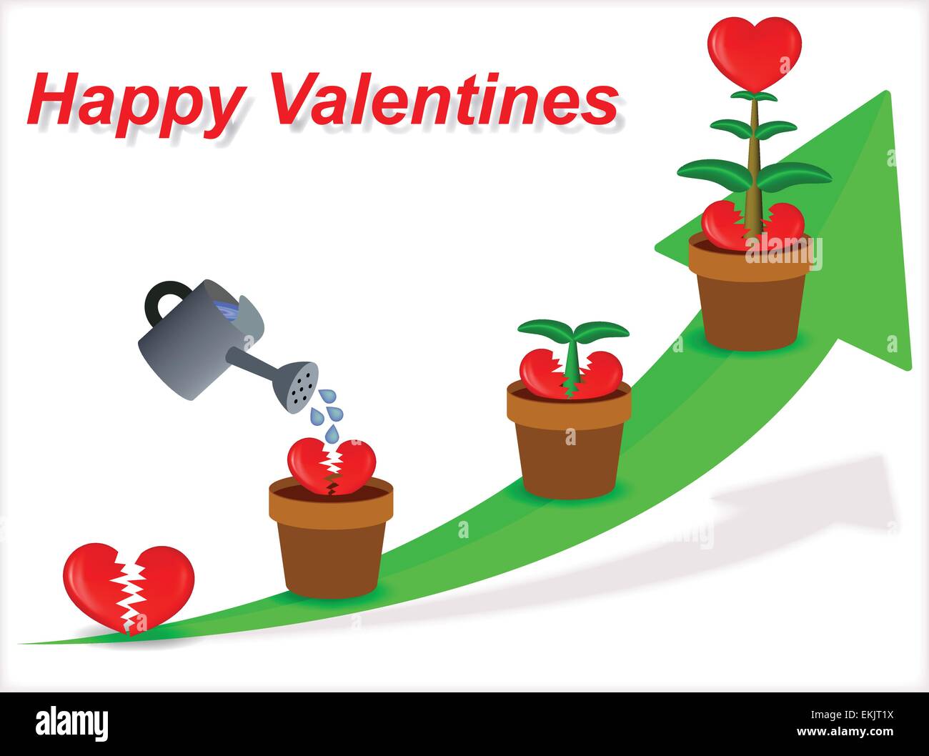 concept of grow up heart from broken heart Stock Vector Image & Art - Alamy