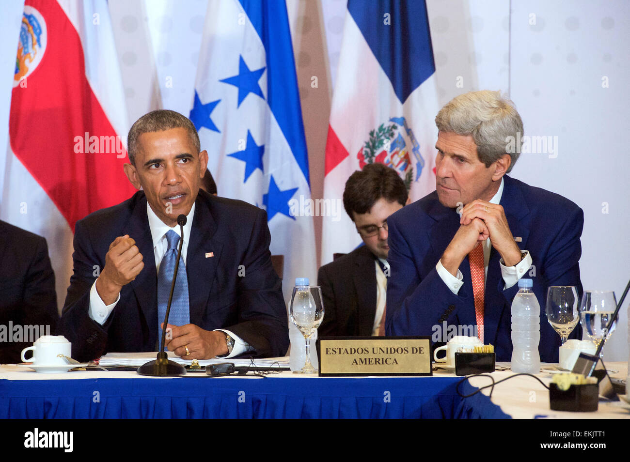 US President Barack Obama and Secretary of State John Kerry attend the ...