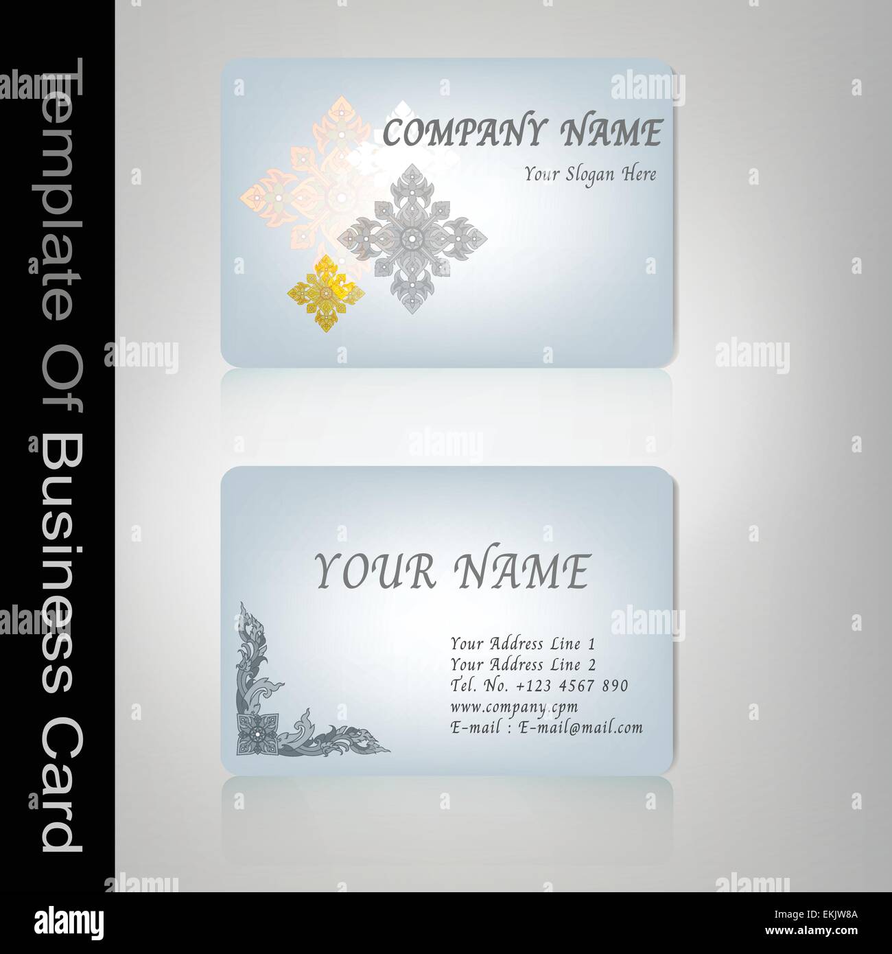 The template design of business card, vector Stock Vector Image & Art ...
