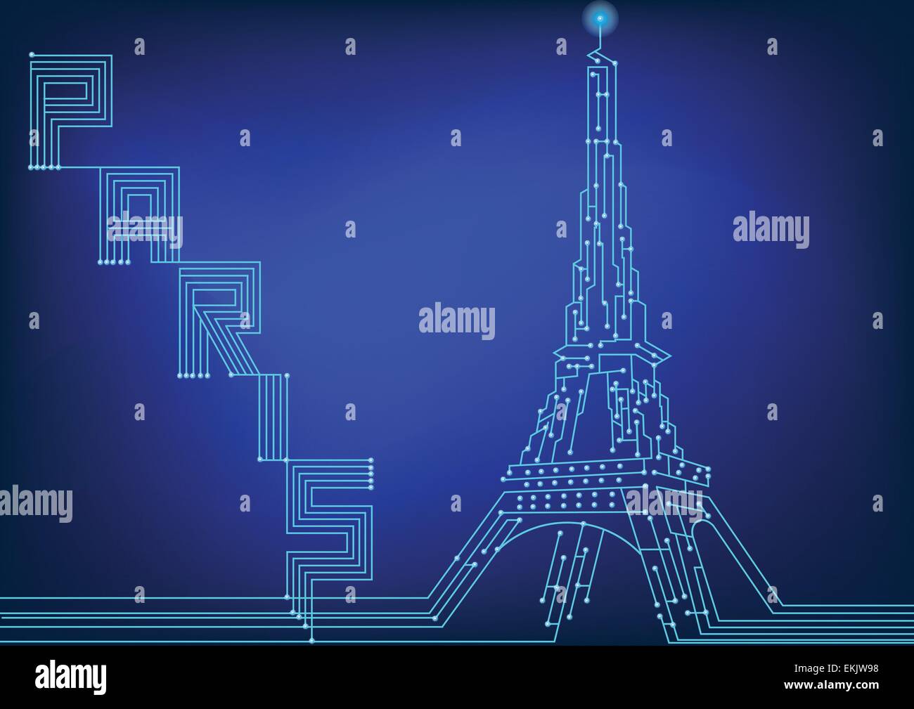 Art of electrical circuit design , Eiffel Paris Stock Vector Image ...