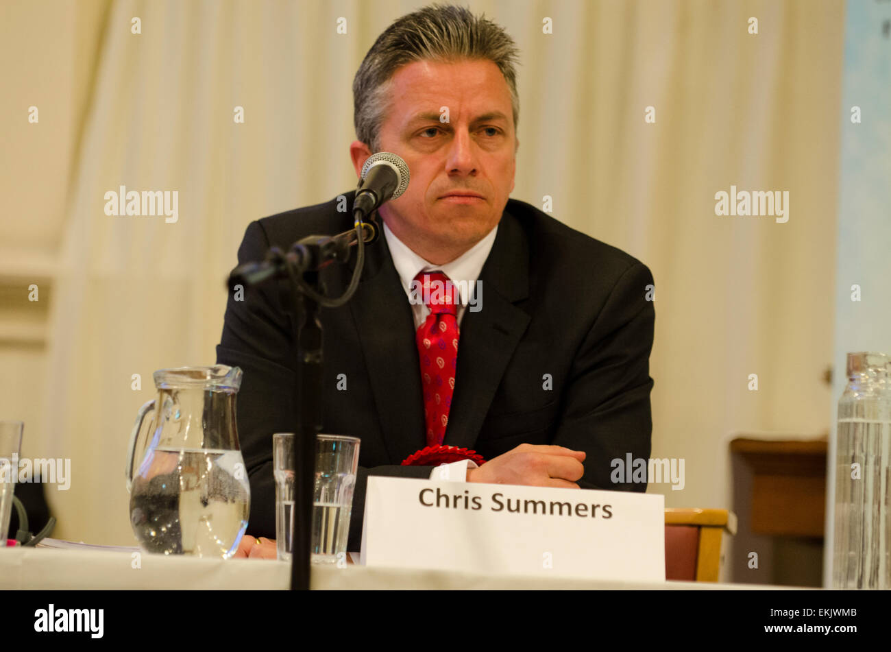 Uxbridge, Middlesex, UK, 10th Apr, 2015. Chris Summers Labour candidate ...