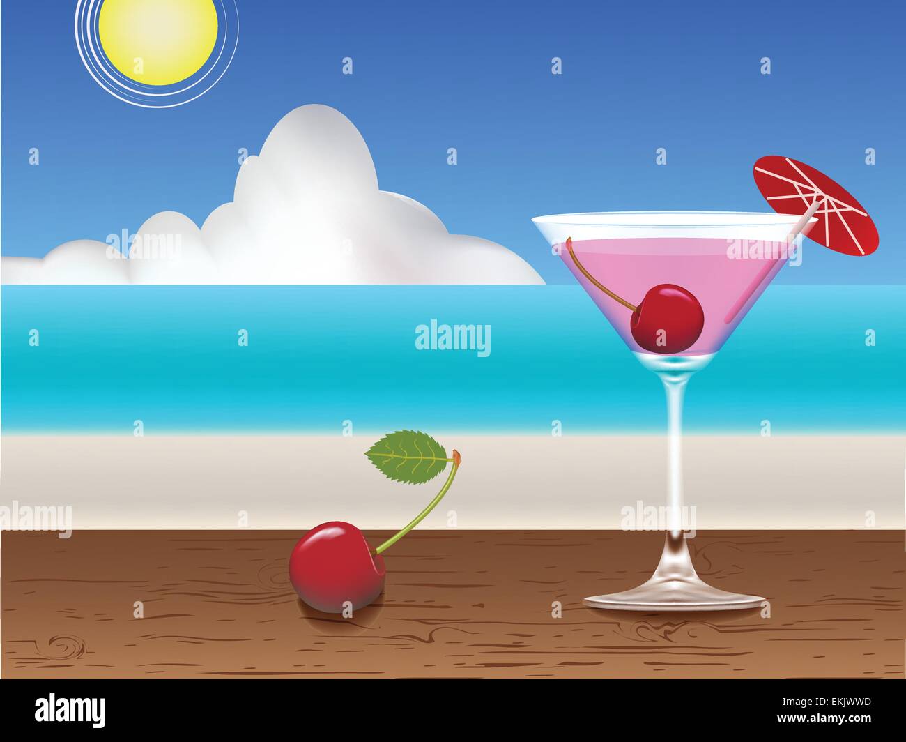 Red berry on table Stock Vector Images - Alamy