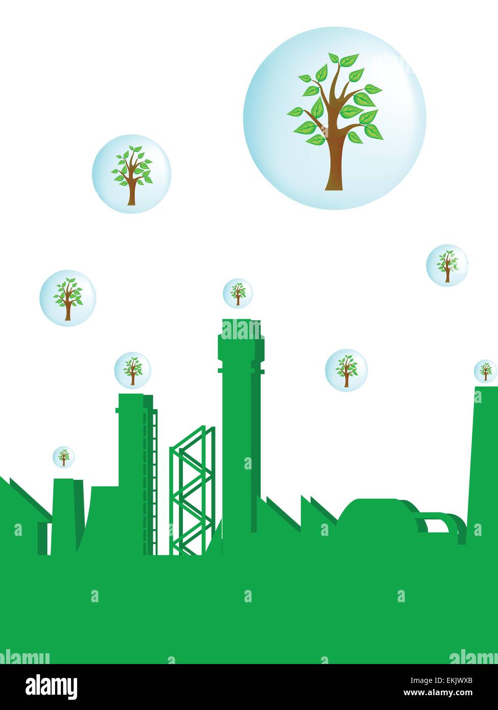 Green factory , concept of save the earth Stock Vector Image & Art - Alamy