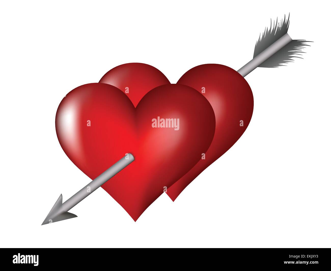 Heart impaled by arrow concept of love Stock Vector Image & Art - Alamy